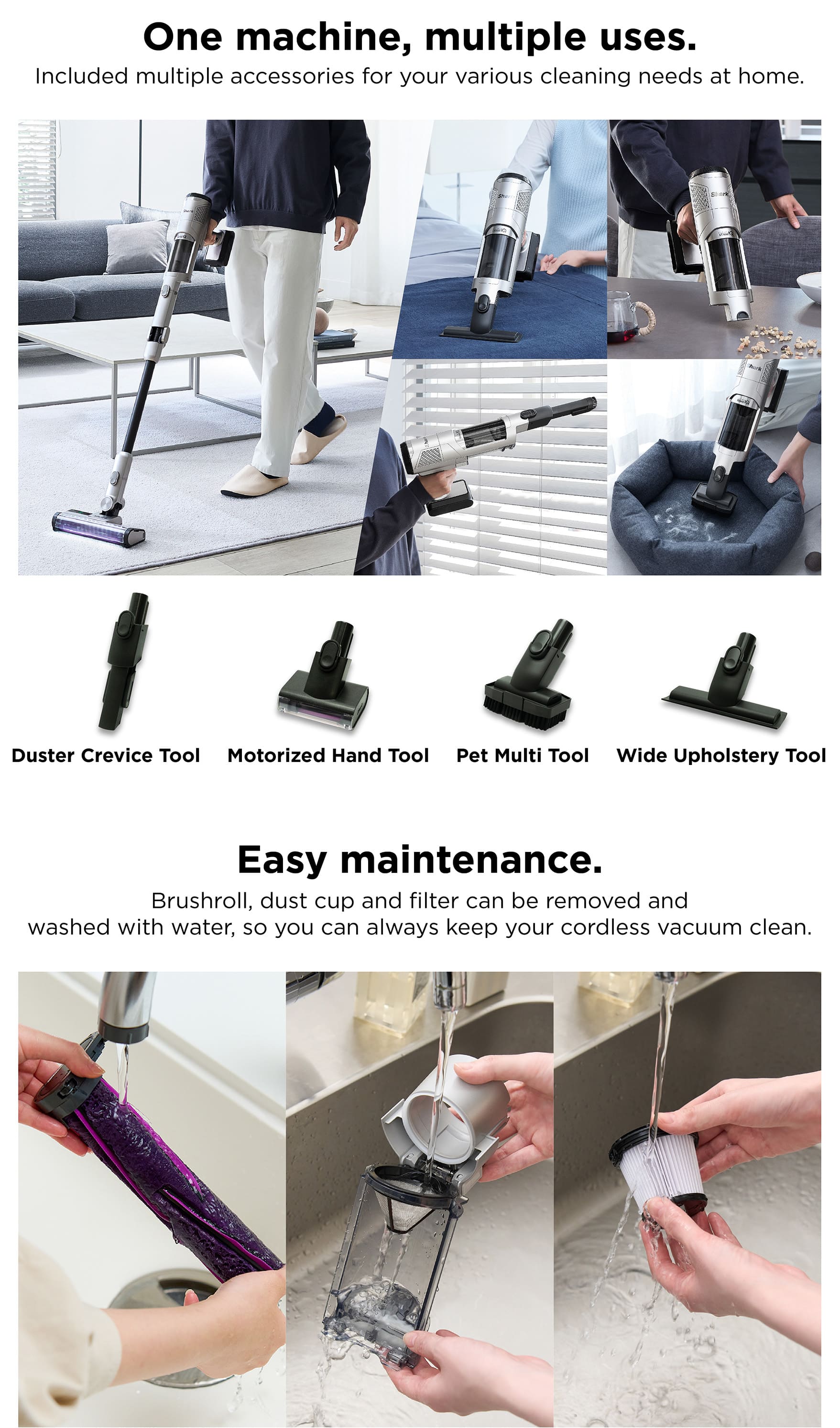 Shark CleanSense IQ | IQ+ Cordless Vacuum Cleaner, Smart IQ PRO with 4 ...