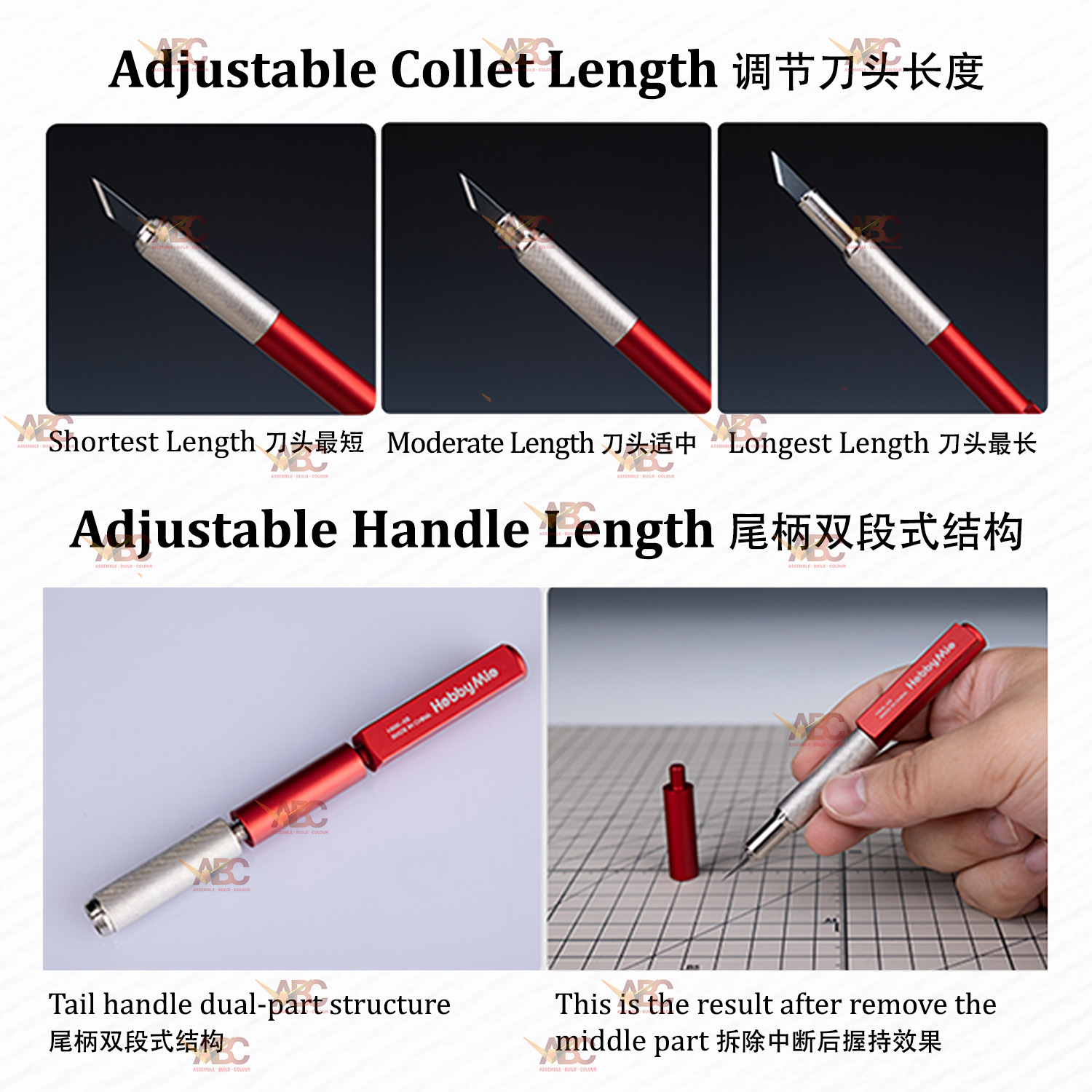 (HobbyMio) Tungsten Steel Scribing Chisel & HMK07 Handle - Panel Line ...