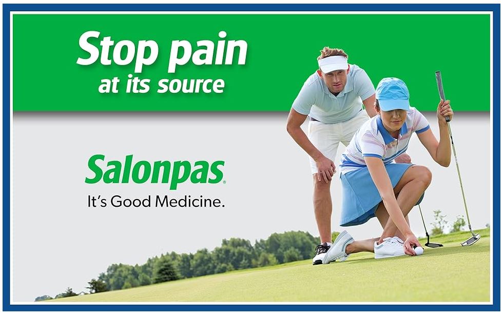 Salonpas Pain Relieving Patch, LARGE, 6 Count, for Back, Neck, Shoulder ...