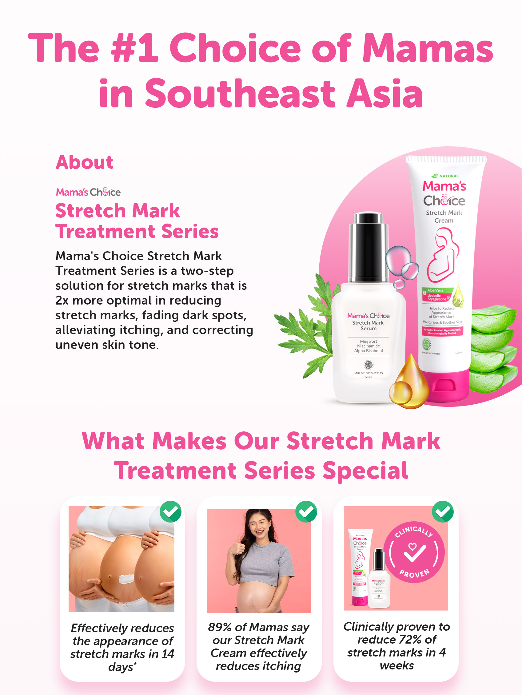 Mama's Choice Stretch Mark Treatment Series | Stretch Mark Cream ...
