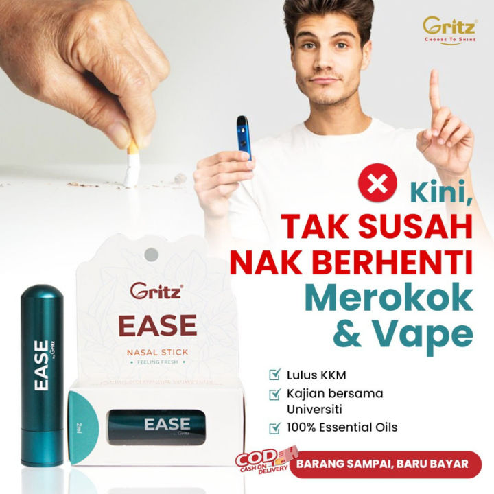 GRITZ Ease Nasal Stick Essential Oil Aromatherapy Inhaler Stop Smoking ...