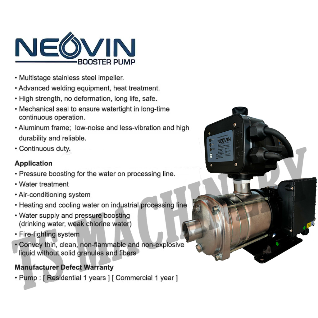 [𝐎𝐫𝐢𝐠𝐢𝐧𝐚𝐥]Neovin Automatic Home Booster Water Pump SH-M230 0.5HP SHM240 ...