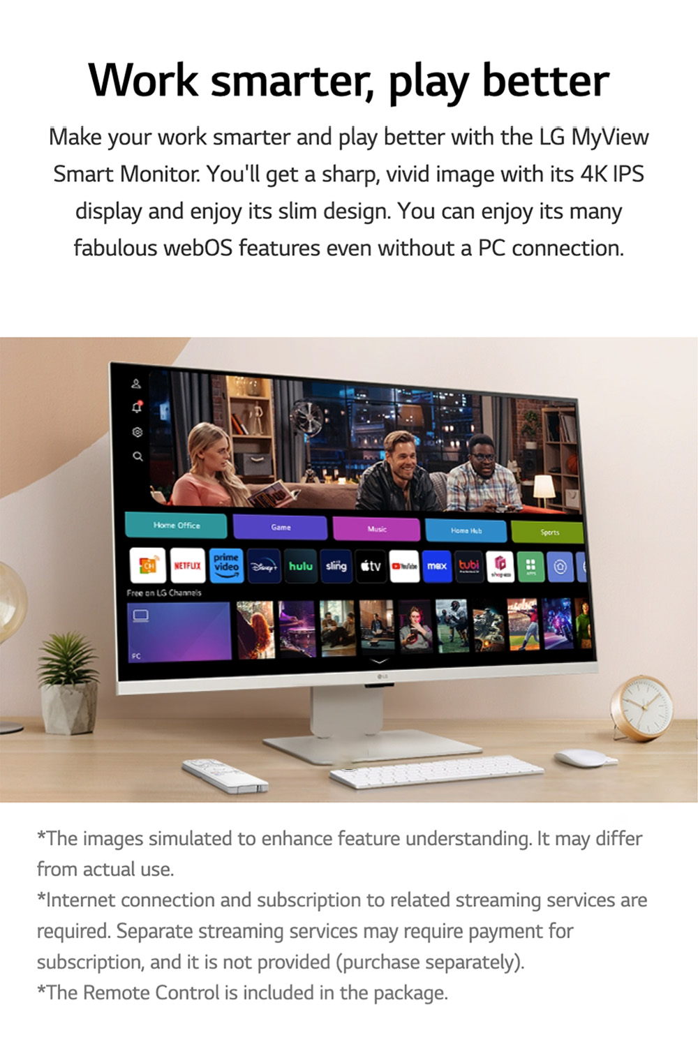 LG 32" 32SR85U 4K UHD IPS MyView Smart Monitor with webOS and Built-in ...