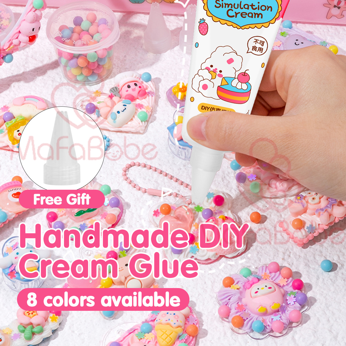 MaFaBabe 50g Resin Clay Cream Glue, DIY Glue, Decorative Cream, Resin ...