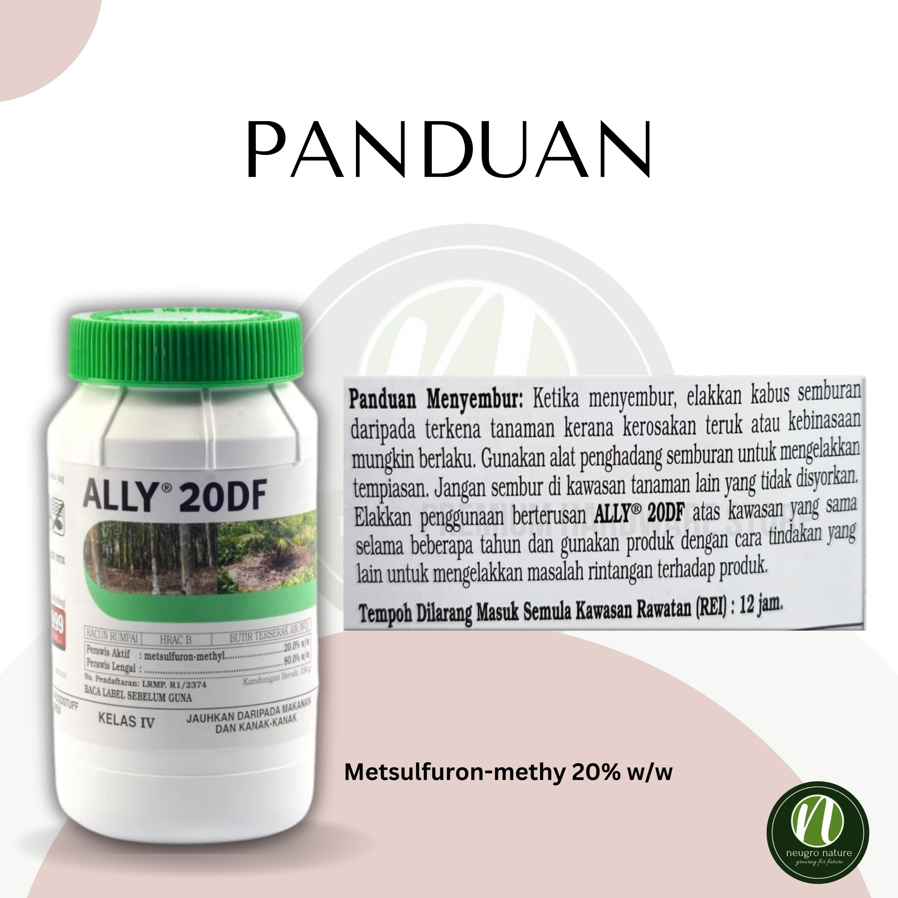 ALLY 20DF (250g) Racun Rumpai Rumput Kekacang Bumi Keladi Liar (Sama ...