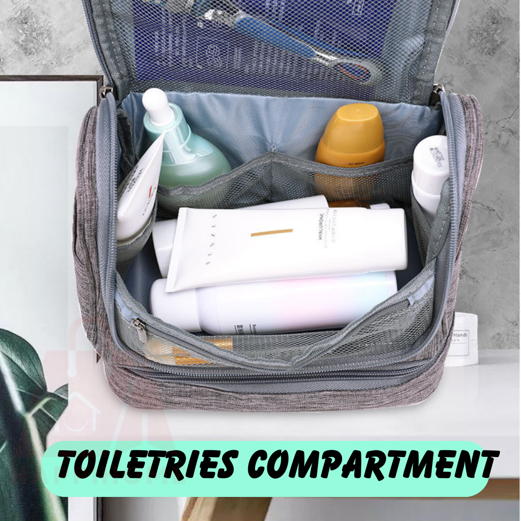 Waterproof Travel Toiletries Wash Bag Small Multipurpose Hook Toiletri ...