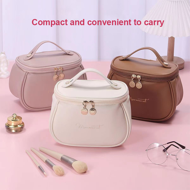Amber Makeup Bag Women Fashion Cosmetics Travel Toiletries Bag Pouch PU ...
