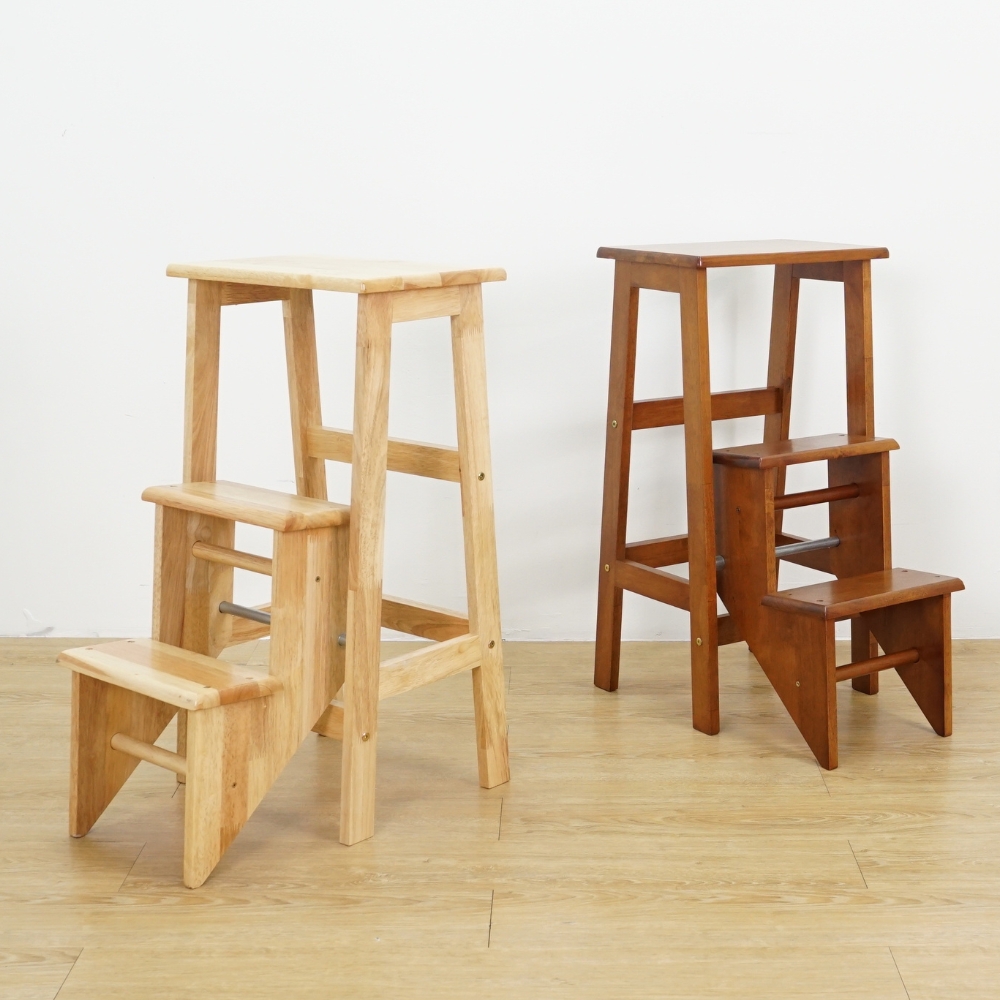 Furniture Direct N-STEP Solid Wood Step Stool Ladder Chair Step Chair-3 ...