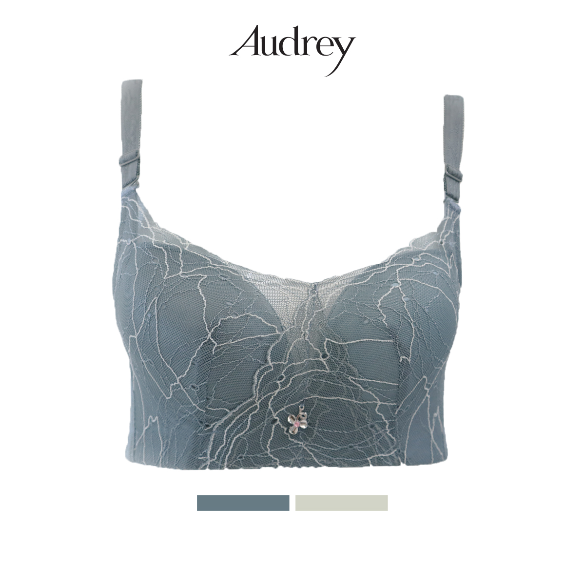 Audrey Style Wireless 5/8 Cup Push Up Moulded Bra - C Cup Size 73-8200 ...