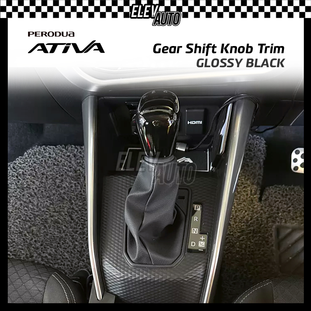 Perodua Ativa Gear Shift Knob Trim Carbon Fiber Interior Accessories ...