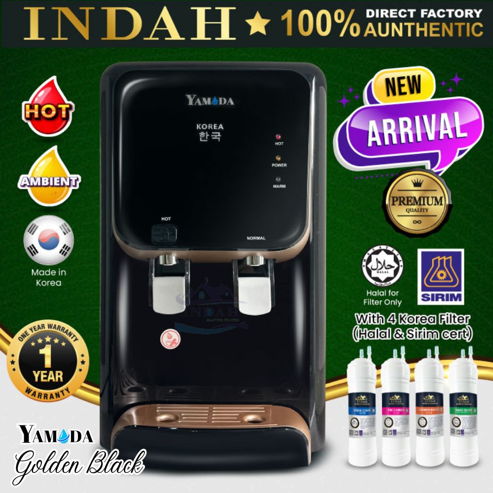 Yamda Mild Alkaline Water Dispenser Hot & Normal Model: Golden Black ...