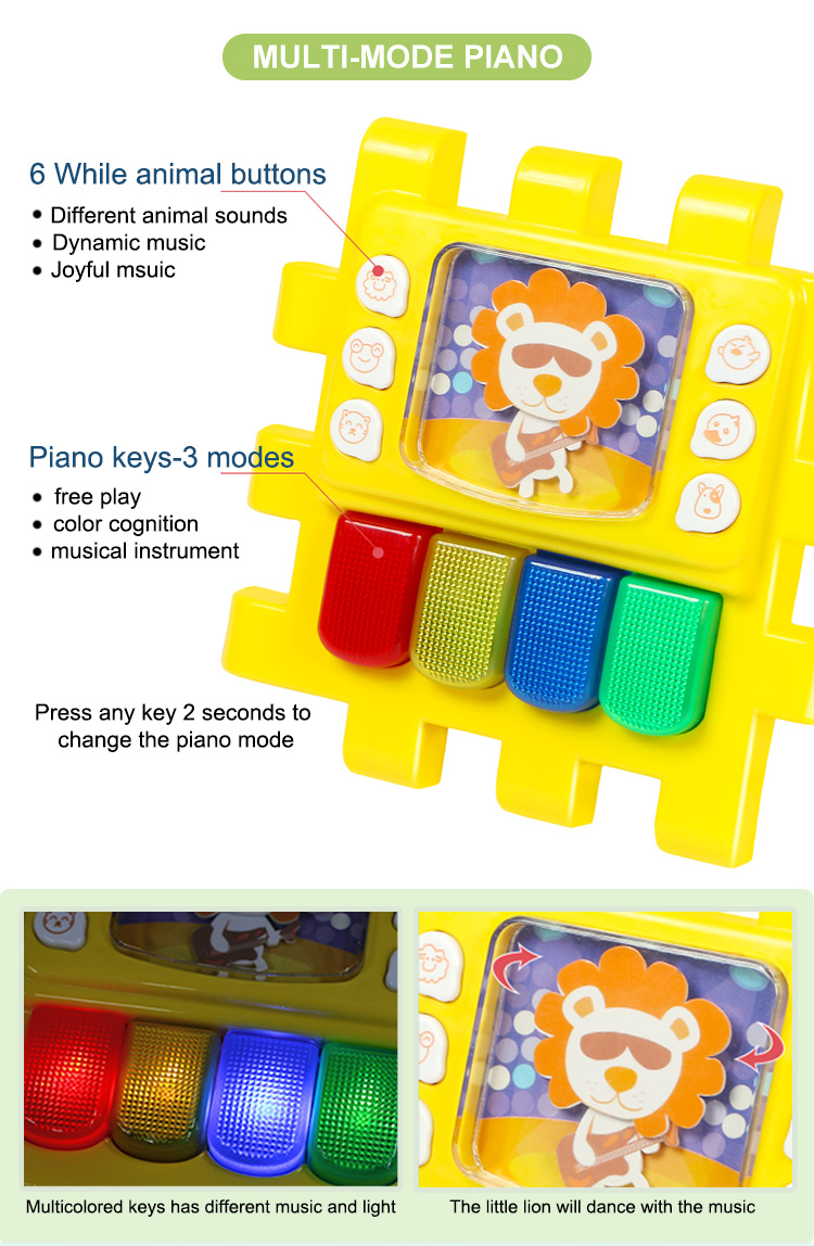 GOODWAY Play & Learn Activity Cube 6 in 1 Musical Instrument Cube kid ...