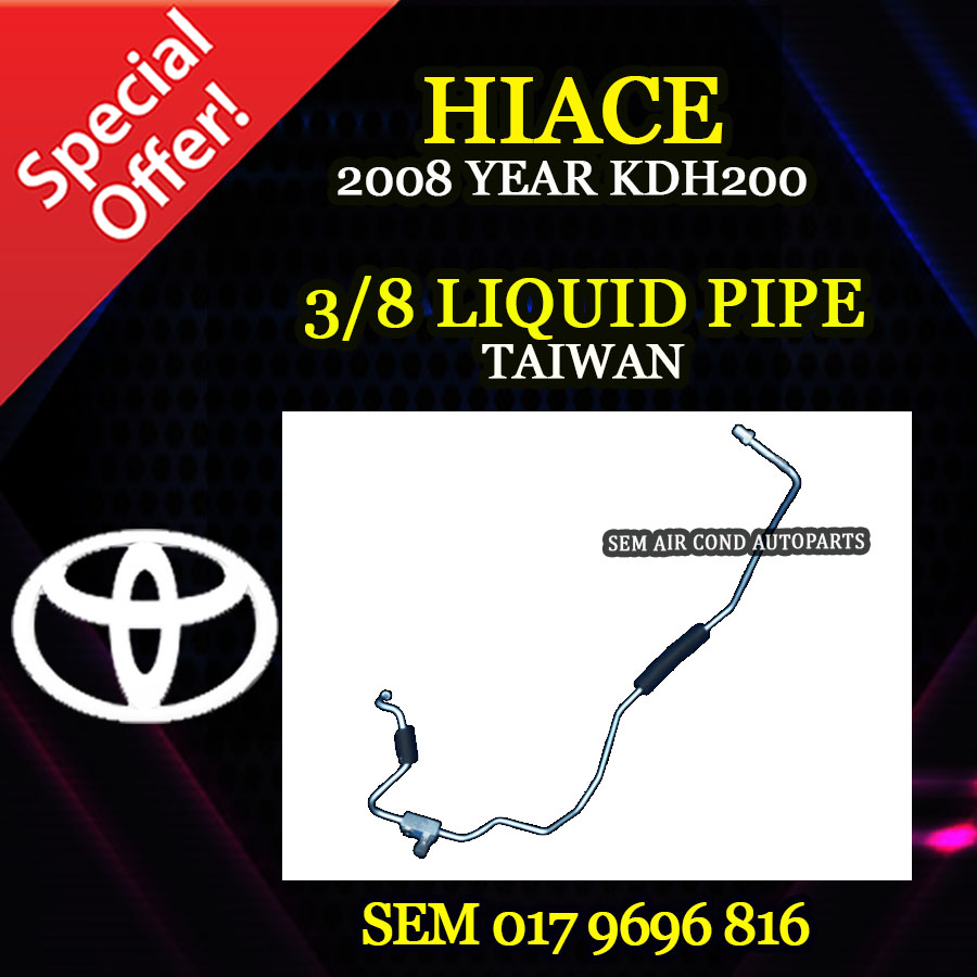 TOYOTA HIACE KDH200 2008 YEAR TAIWAN NEW 3/8 LIQUID PIPE/ PAIP (CAR ...