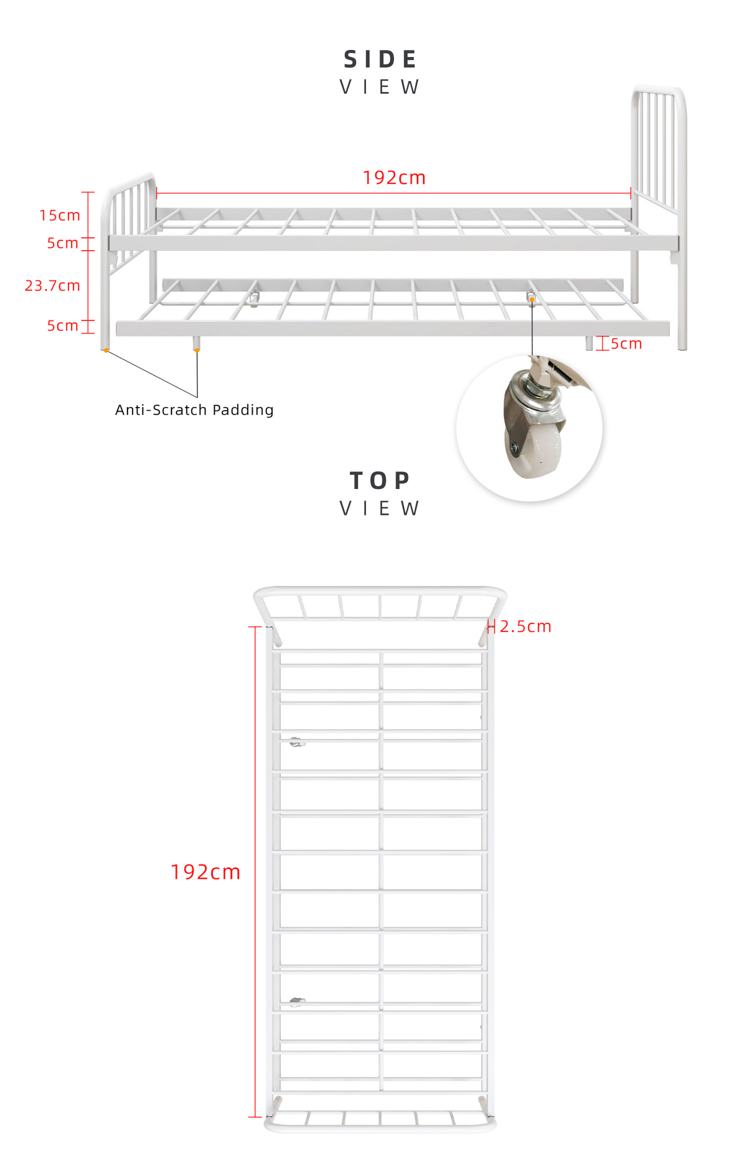 KitchenZ 3V Single Bed Frame Katil Besi Katil Kayu Katil Murah Powder ...