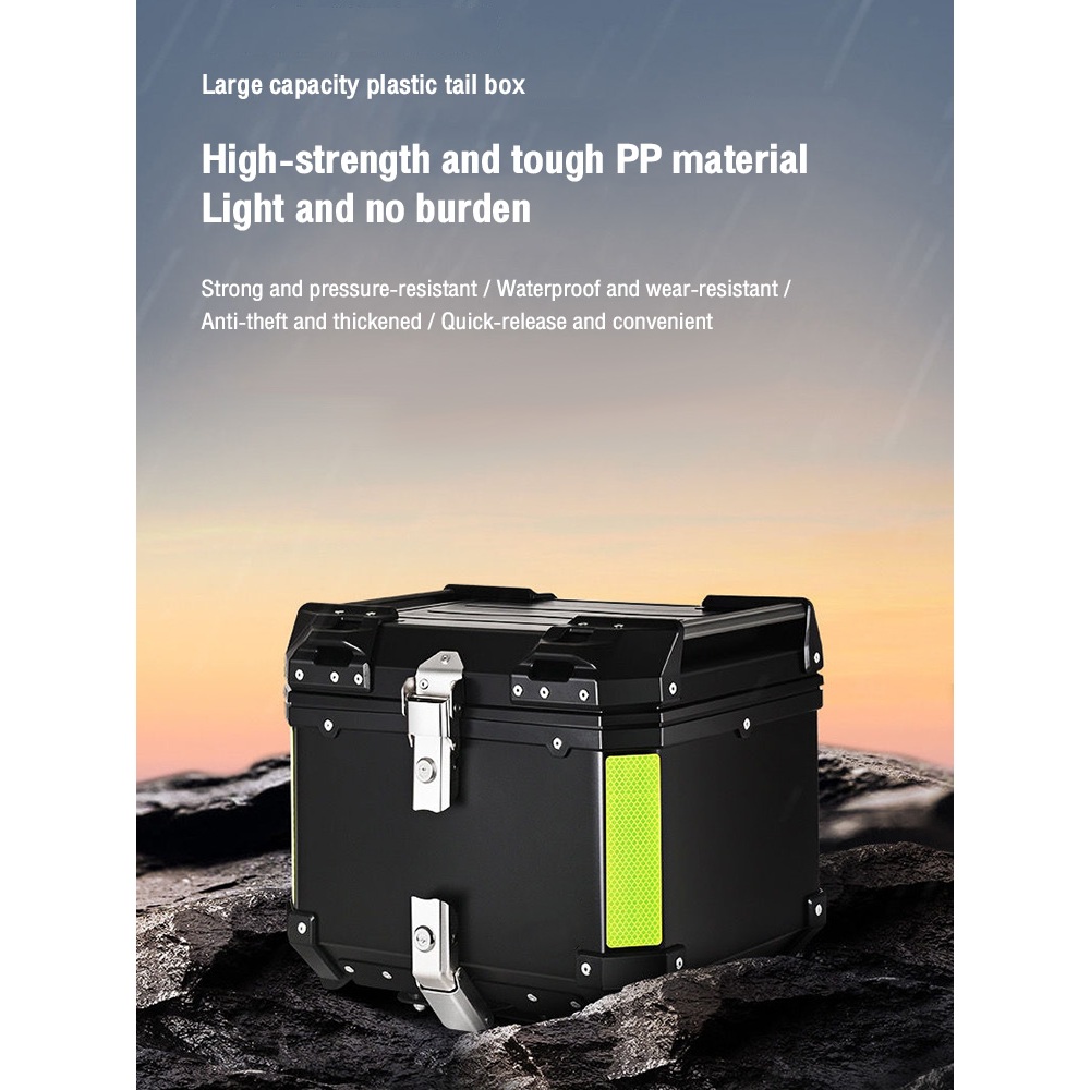 [Large capacity] 57/45L motorcycle top box motor with base + aluminum ...