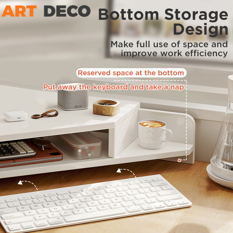 Monitor Stand Desk Organizer L-shape Desktop Rack Office organizer ...