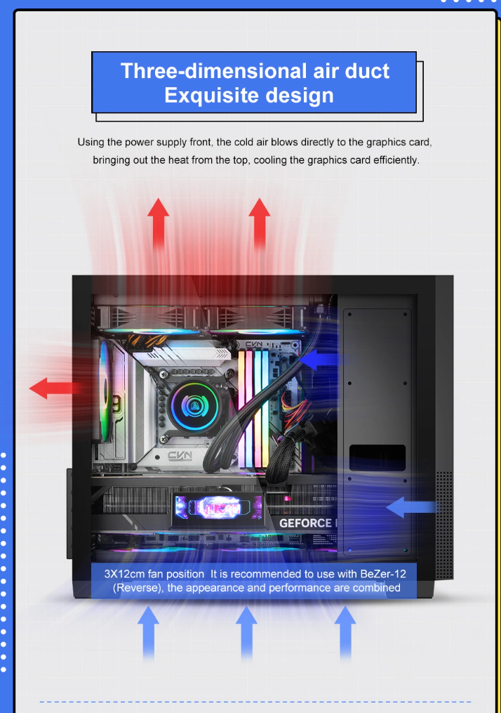 Segotep MEMPHIS-S BLACK / WHITE MATX Micro ATX Gaming Casing Chassis ...