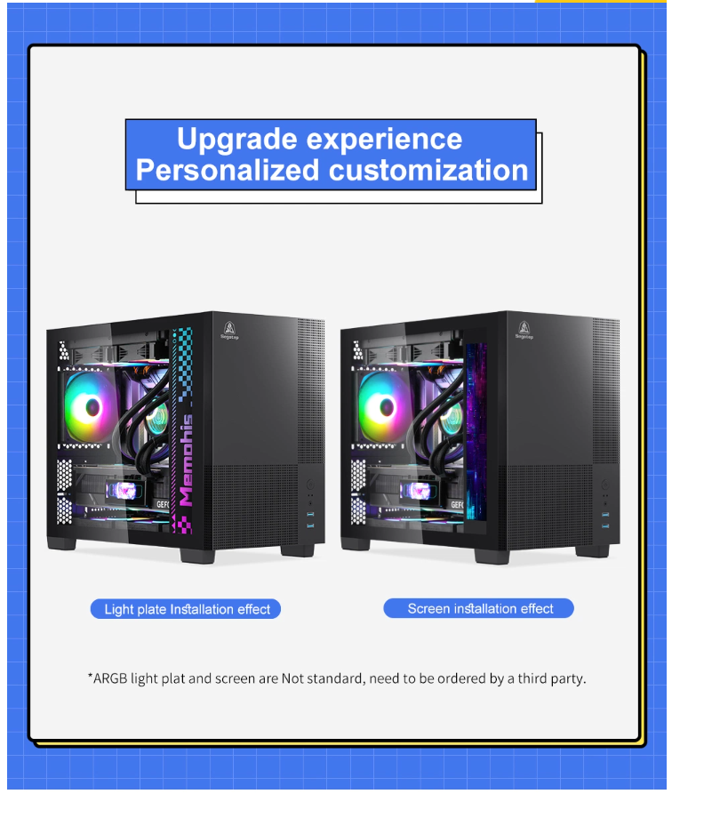 Segotep MEMPHIS-S BLACK / WHITE MATX Micro ATX Gaming Casing Chassis ...