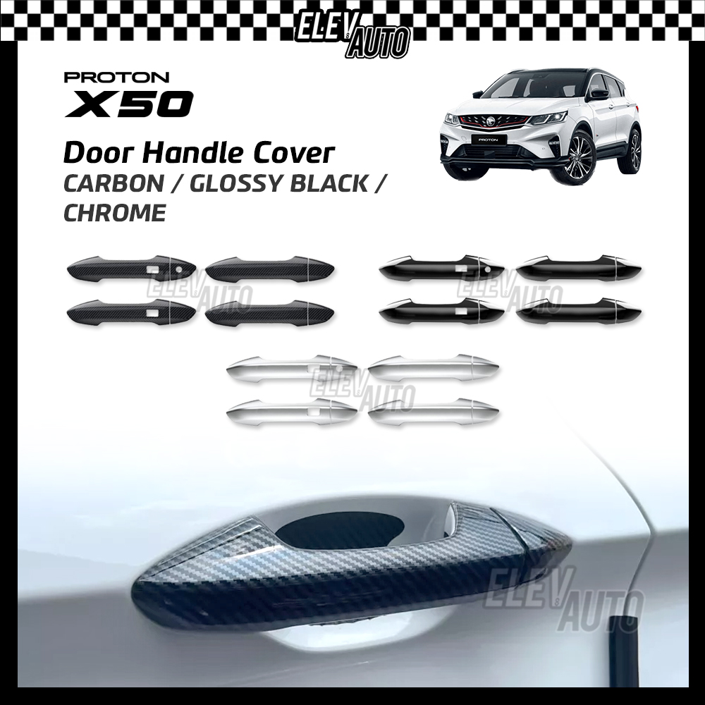 Proton X50 Door Handle Cover Trim Chrome Carbon Black Gearup Gear Up ...