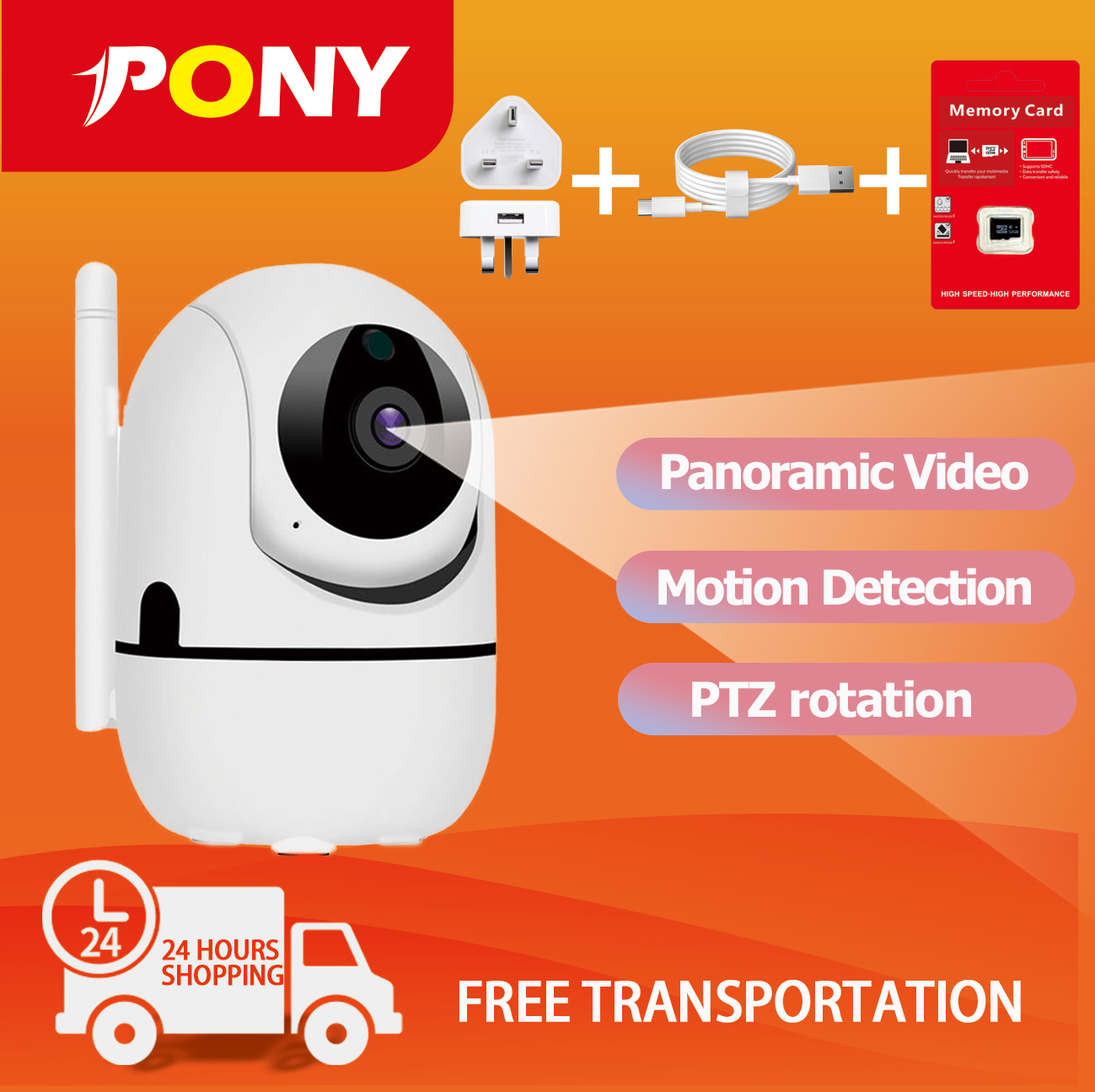Pony HD 1080P wireless WiFi IP Camera App CCTV Mini Network ...
