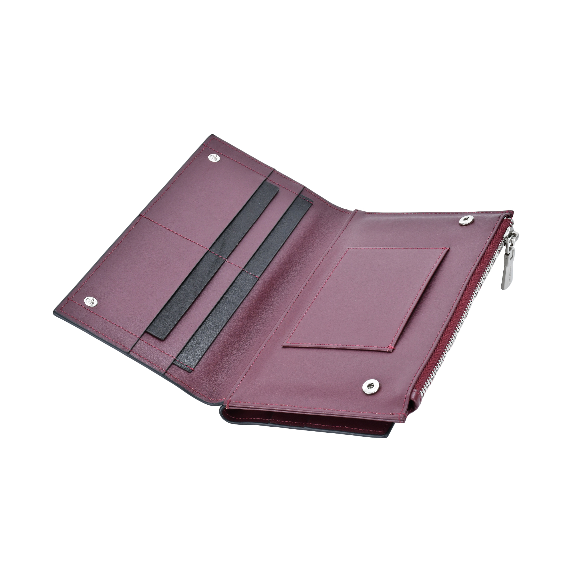 Charles Berkeley CLYDE Genuine Leather Long Wallet Unisex Coin ...