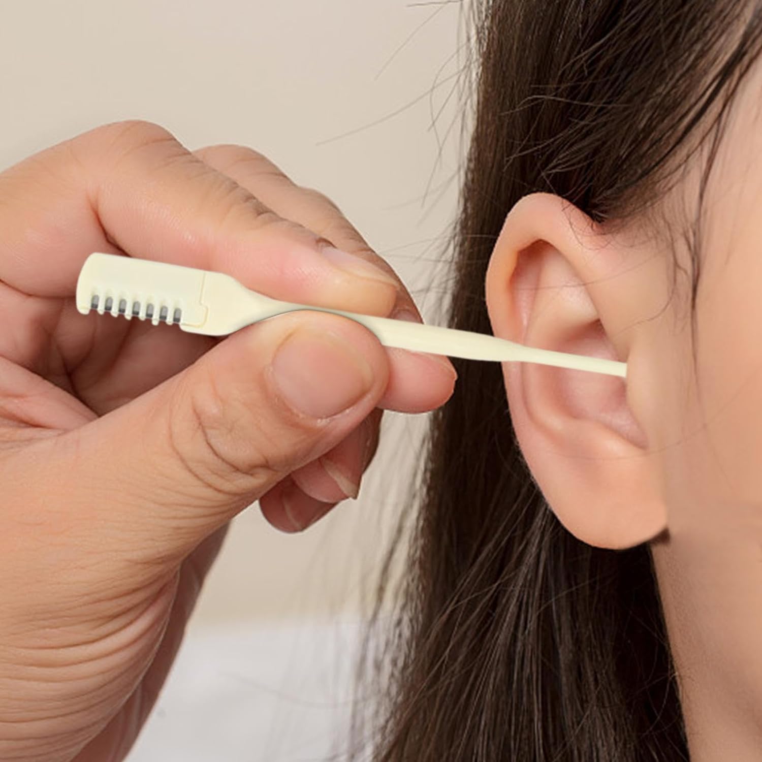 2 IN 1 Nose Hair Trimmer Shaving Ear Clening Head Tool Manual Painless ...