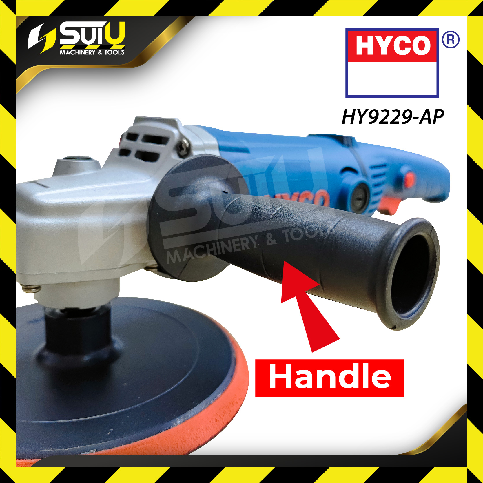 HYCO HY9229-AP / HY9229AP 7" / 180MM Disc Polisher 1400W 3300RPM ...