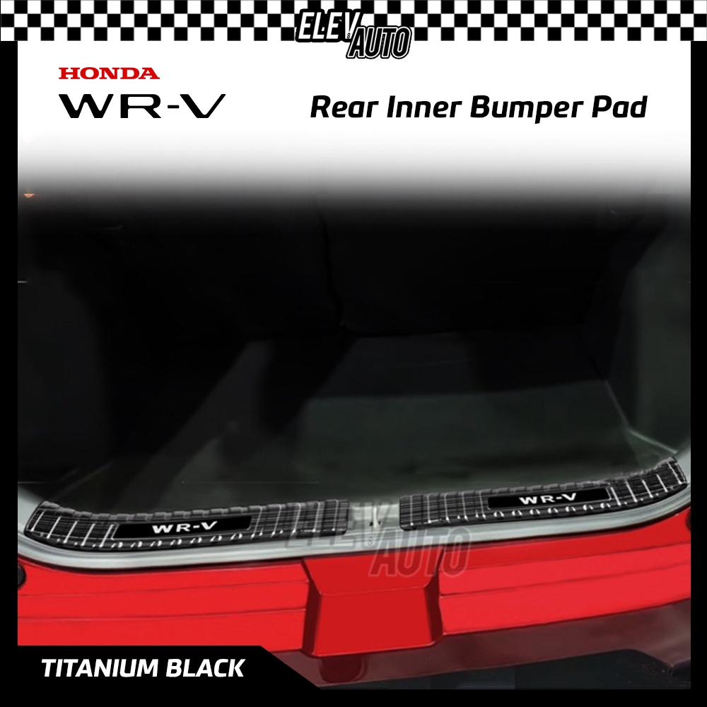 Honda WR-V WRV STAINLESS STEEL Rear Inner Bumper Guard Pad Scuff Plate ...