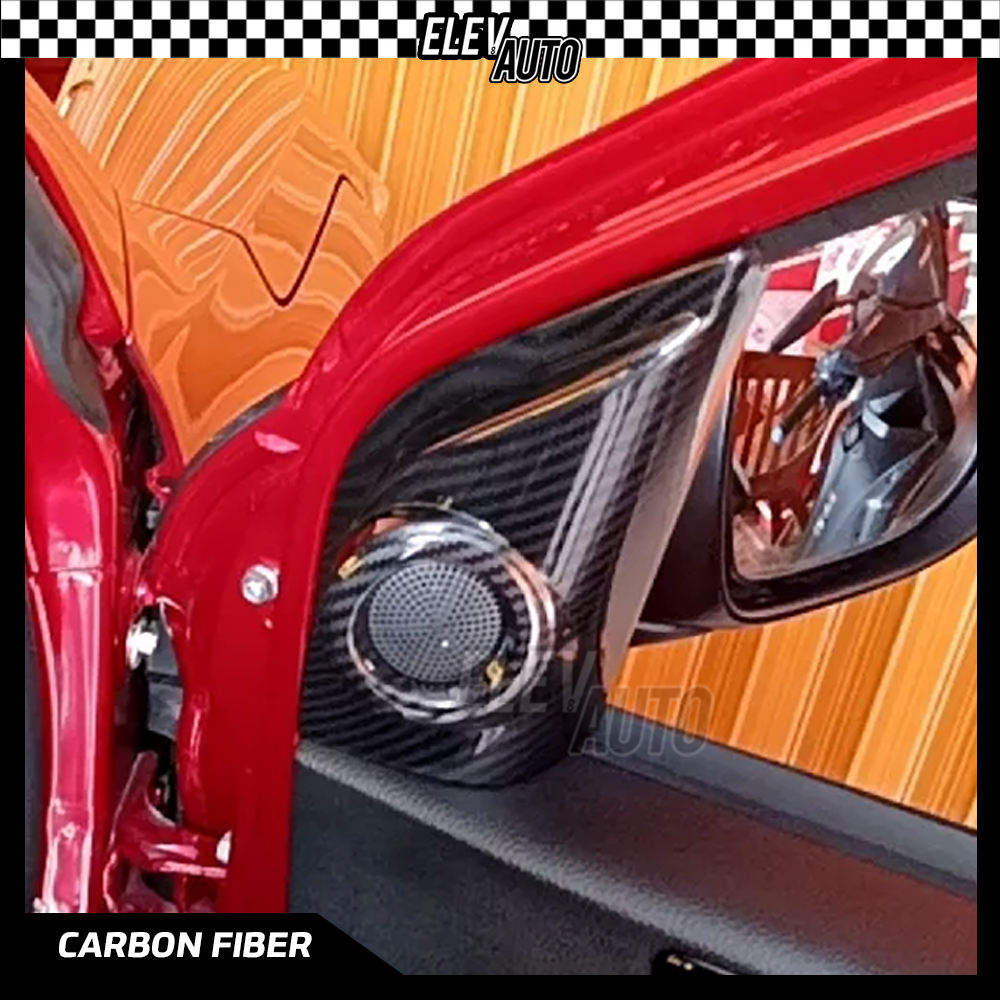 Honda WRV WR-V Front Pillar Speaker Interior Trim Carbon Fiber Black ...