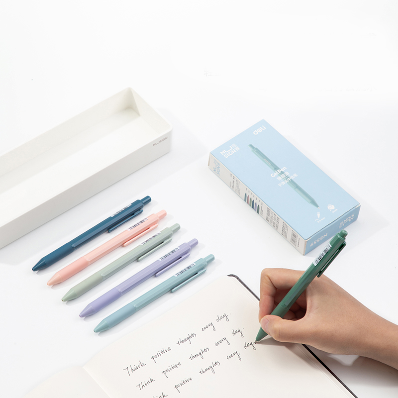 Deli Nusign Gel Pen 0.5mm Retractable Quick-Drying Smooth Writing Ball ...