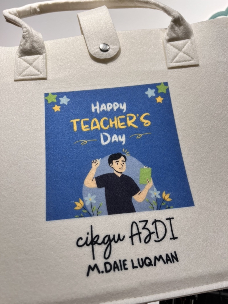 HADIAH HARI GURU / Teacher Gift Present Teacher's Day Tote Beg Felt Bag ...
