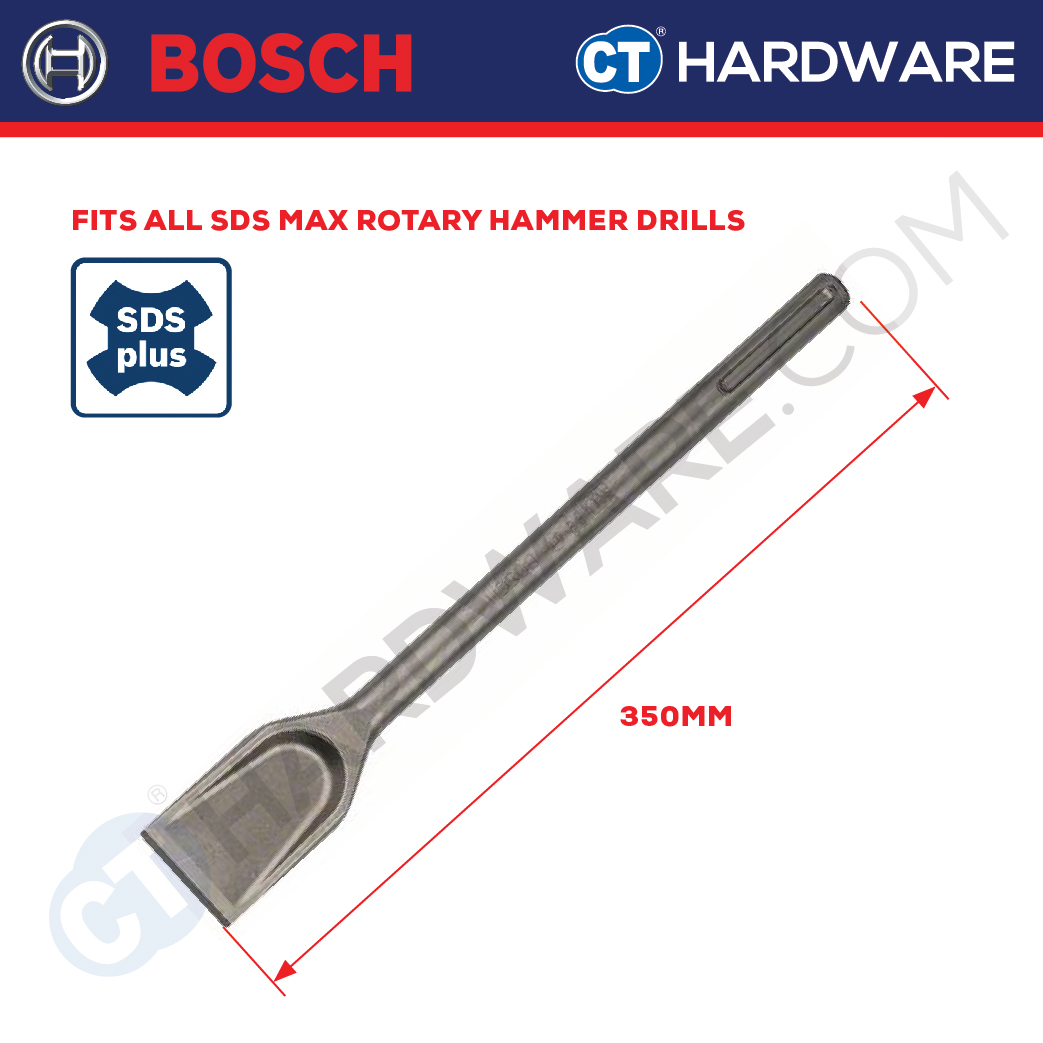 BOSCH 2608690097 SDS MAX SPADE CHISEL 50MM X 350MM | FOR ROTARY HAMMER ...