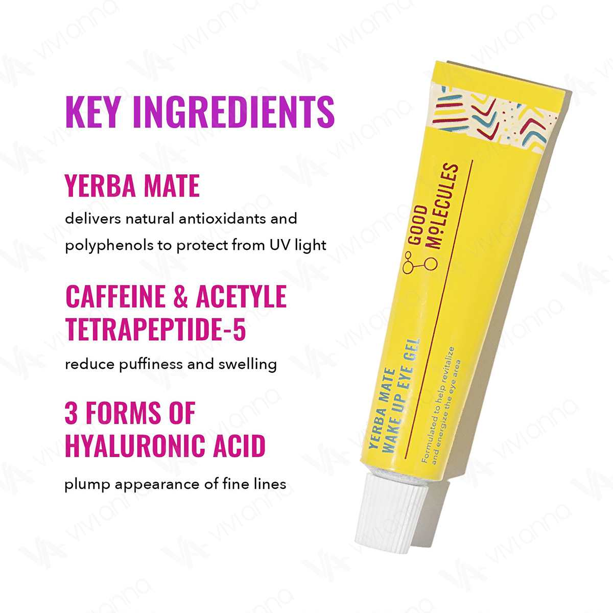 Good Molecules Eye Gel 15ml, Good Molecules Yerba Mate Wake Up Eye Gel ...