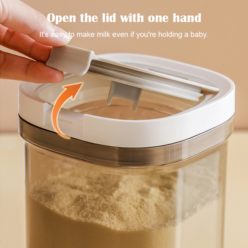 Airtight Container Milk Powder Jar Storage Free Scraper Spoon Reusable ...