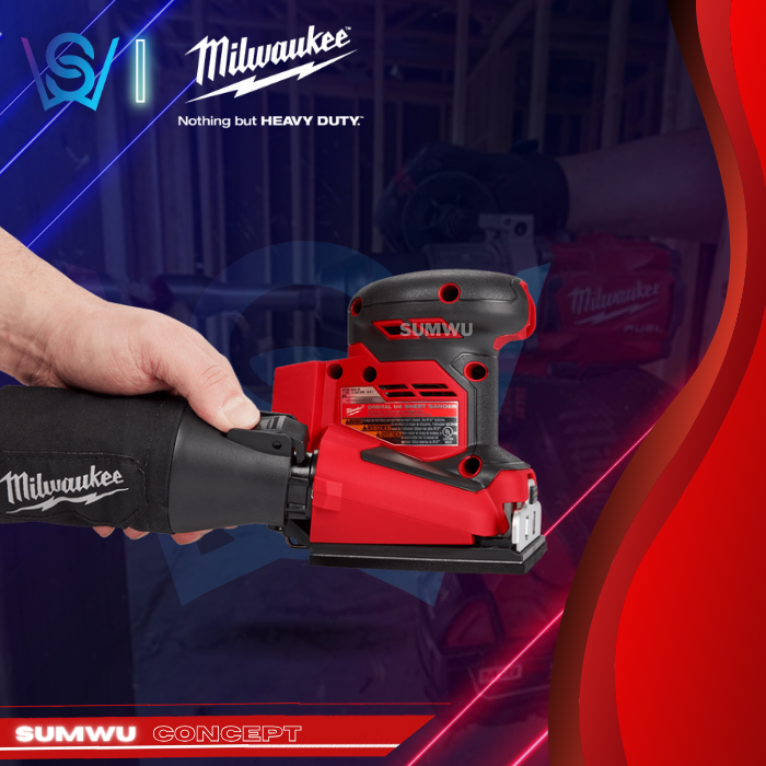 MILWAUKEE M18 1/4 QUARTERSHEET SANDER M18 BQSS Cordless Wood Sanding ...