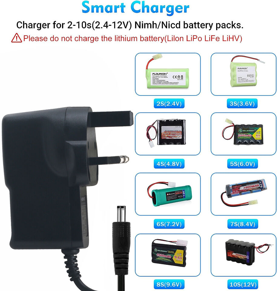 Battery Charger Multifunctional Smart Charger For 2-4S/5-10S Nimh/Nicd ...