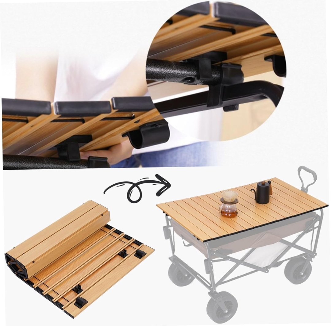Wagon Table Top Aluminum Alloy Foldable Wagon Board Table Buckle Clip ...