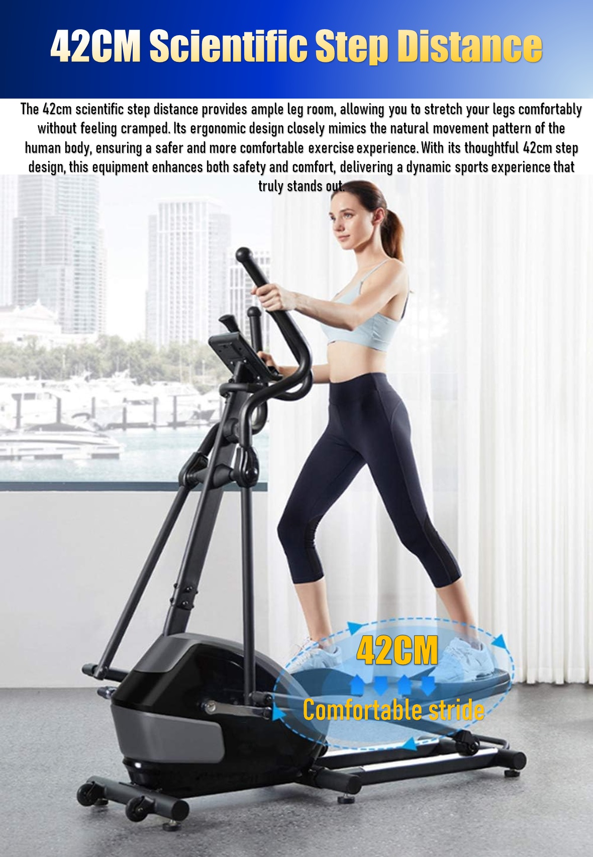 ADSports BC52504 Magnetic Control Elliptical Trainer Cross Trainer ...