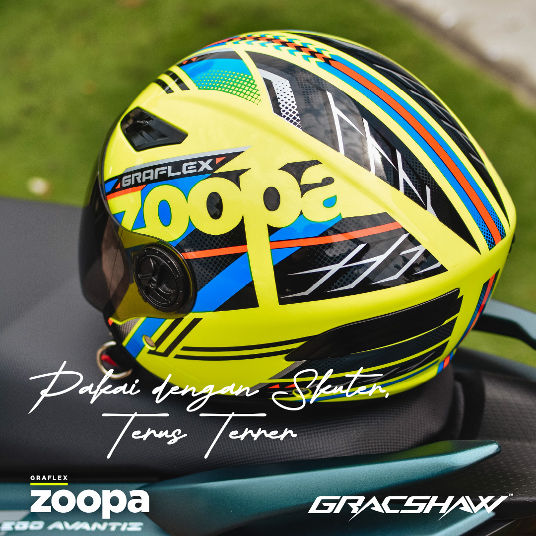 [New Launch] Gracshaw Helmet Half Graflex G666 Scooter Helmet 2/3 Steng ...