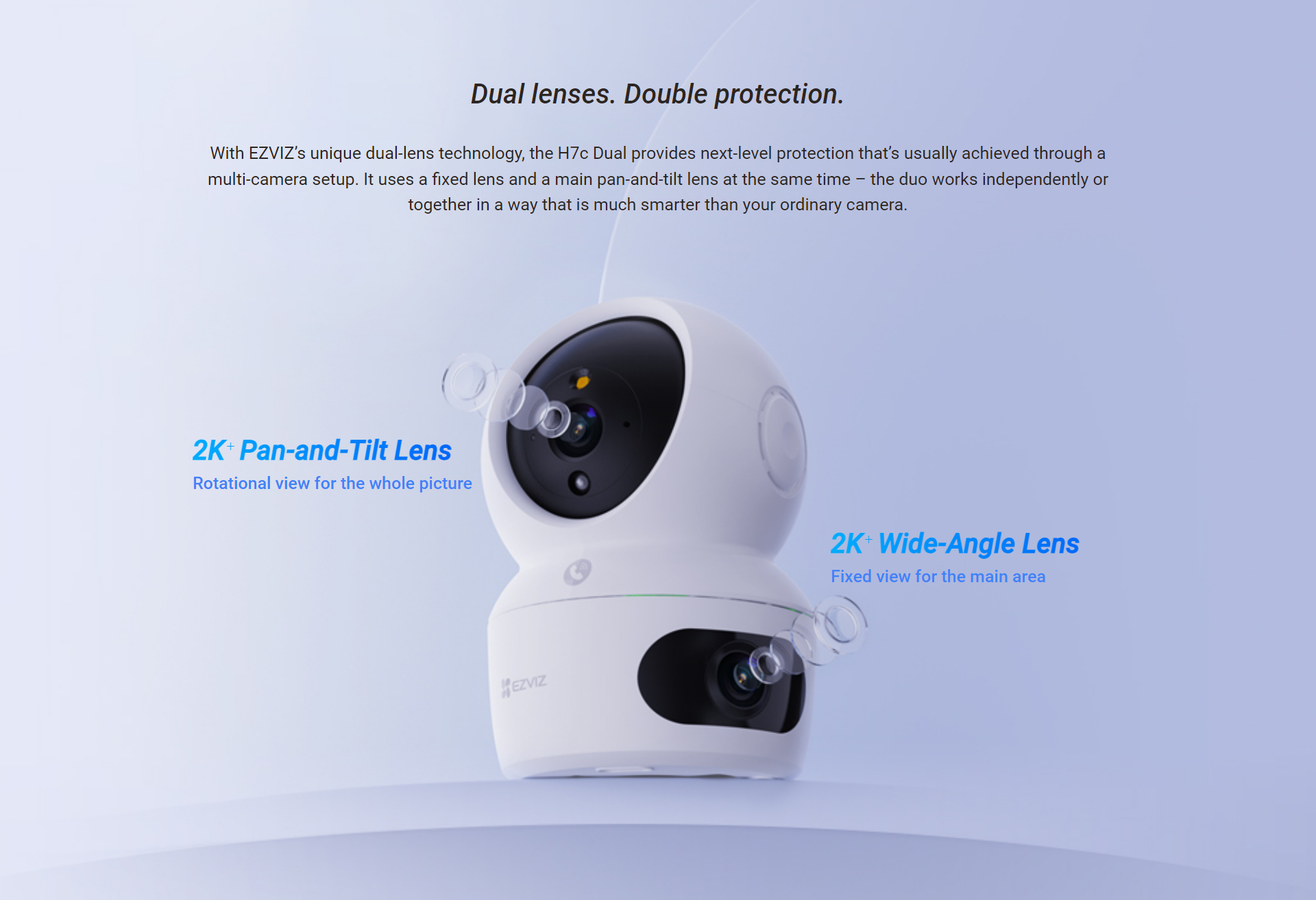 EZVIZ H7C dual lens 8MP Pan & Tilt WiFi Home Security CCTV IP Camera ...