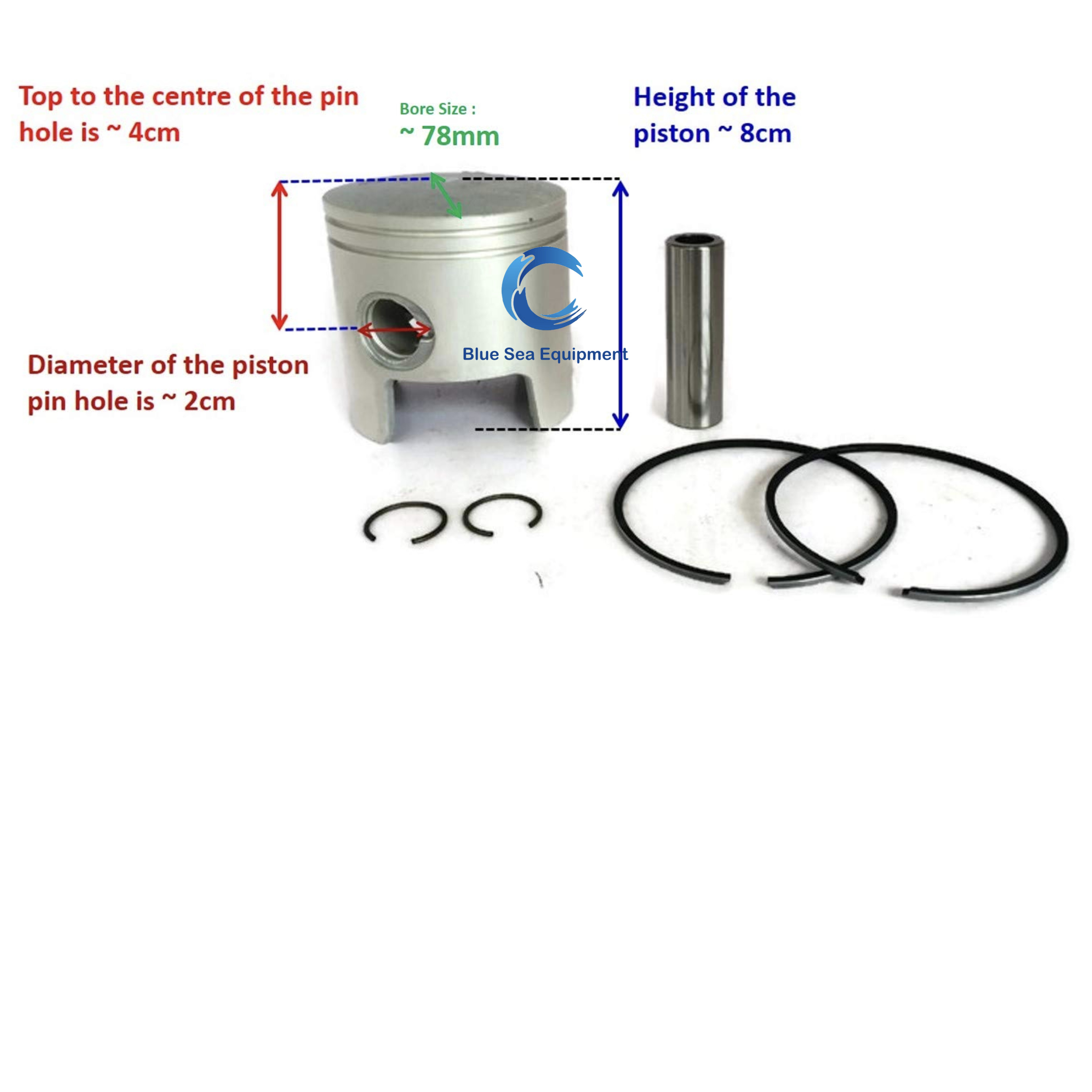 Piston Kit (3 Sizes) E40J Yamaha Outboard - 6F5-11631-00 | Shopee Malaysia