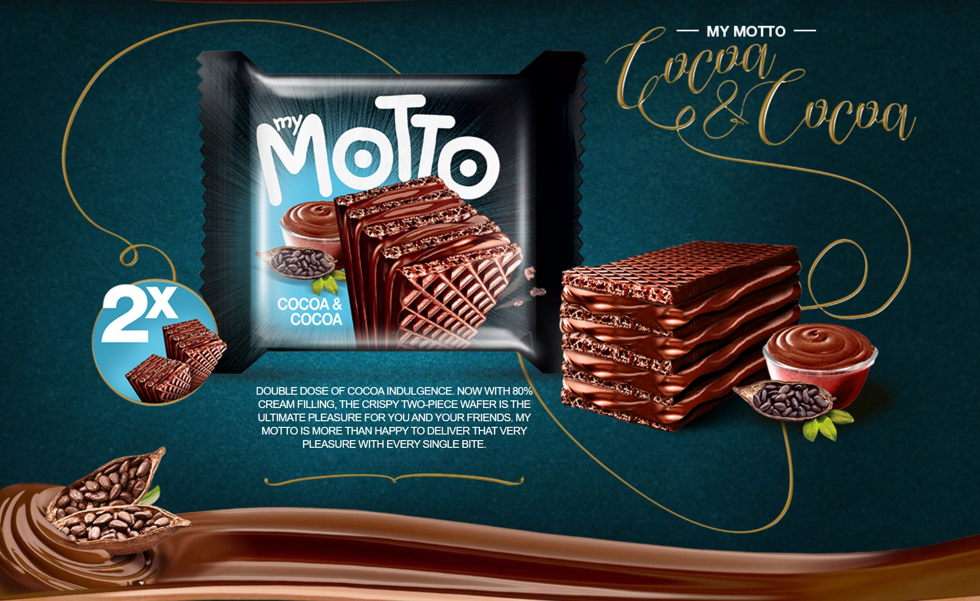 My Motto Crispy Two-Piece Wafer 30g - Assorted (Cocoa & Cocoa ...