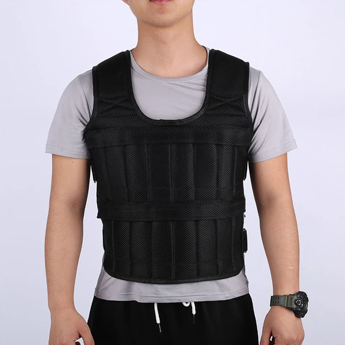 5KG, 10KG,15KG Fitness Weighted Vest, ﻿Adjustable Weighted Jacket ...