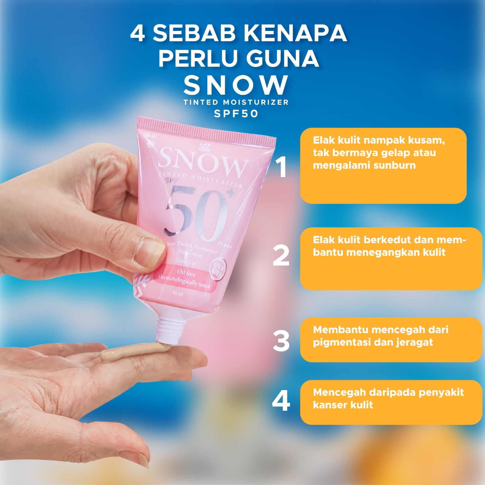 DHERBS Snow Tinted Moisturizer SPF 50 | Shopee Malaysia