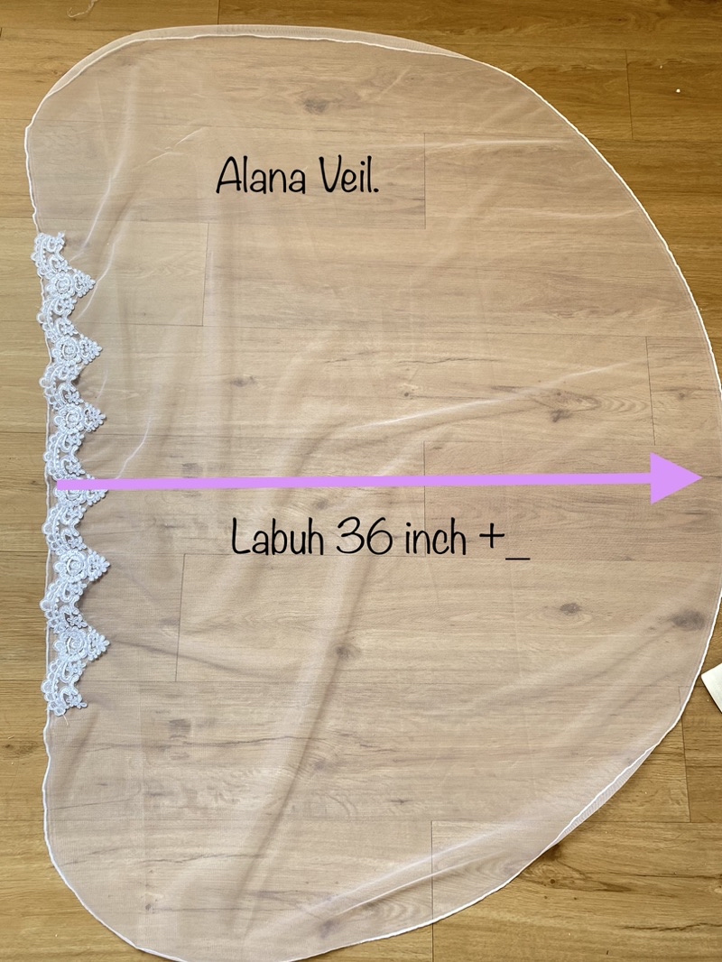 Veil Pengantin Veil Nikah Putih Bridal Veil Lace Manik sequin Wedding ...