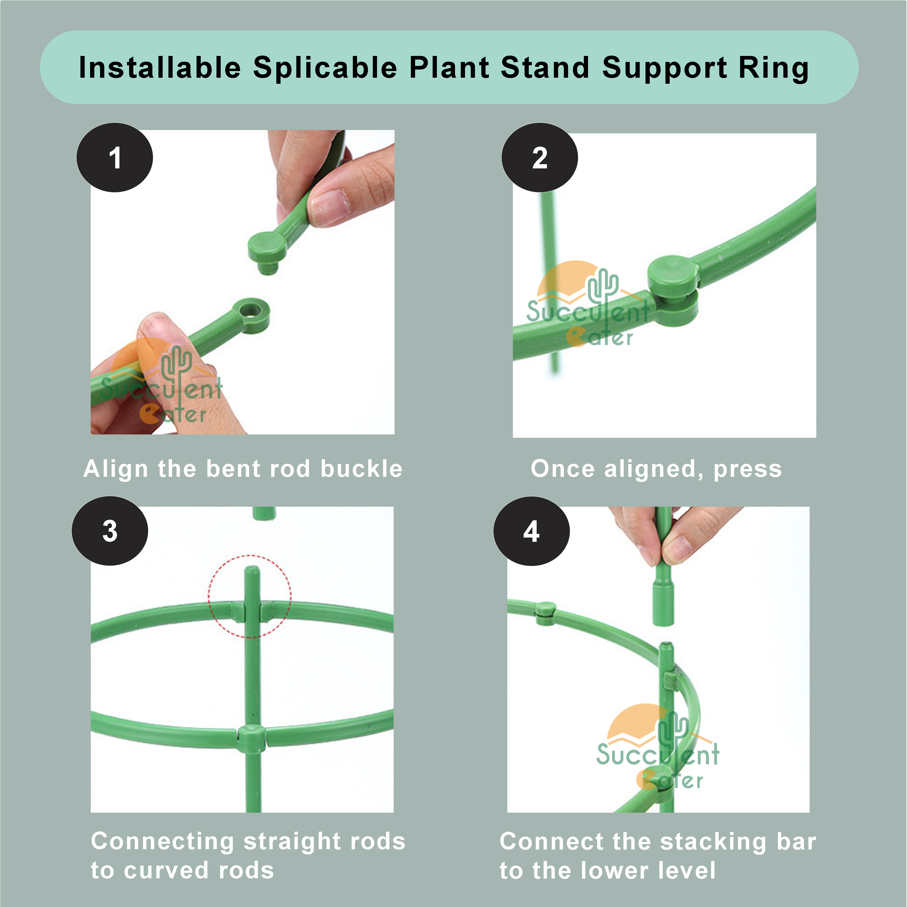 Stackable Plant Support Ring Rack Bracket Braket Panjat Tanaman Pokok ...