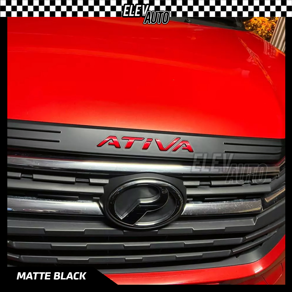 Perodua Ativa CARBON CHROME BLACK Front Bonnet Guard Protection With ...