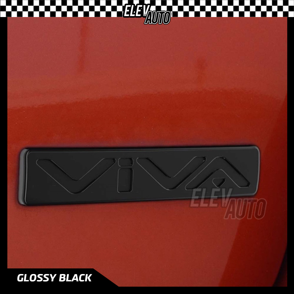 Perodua Viva Rear Logo Emblem Carbon Fiber Black Rear Viva Car Emblem ...