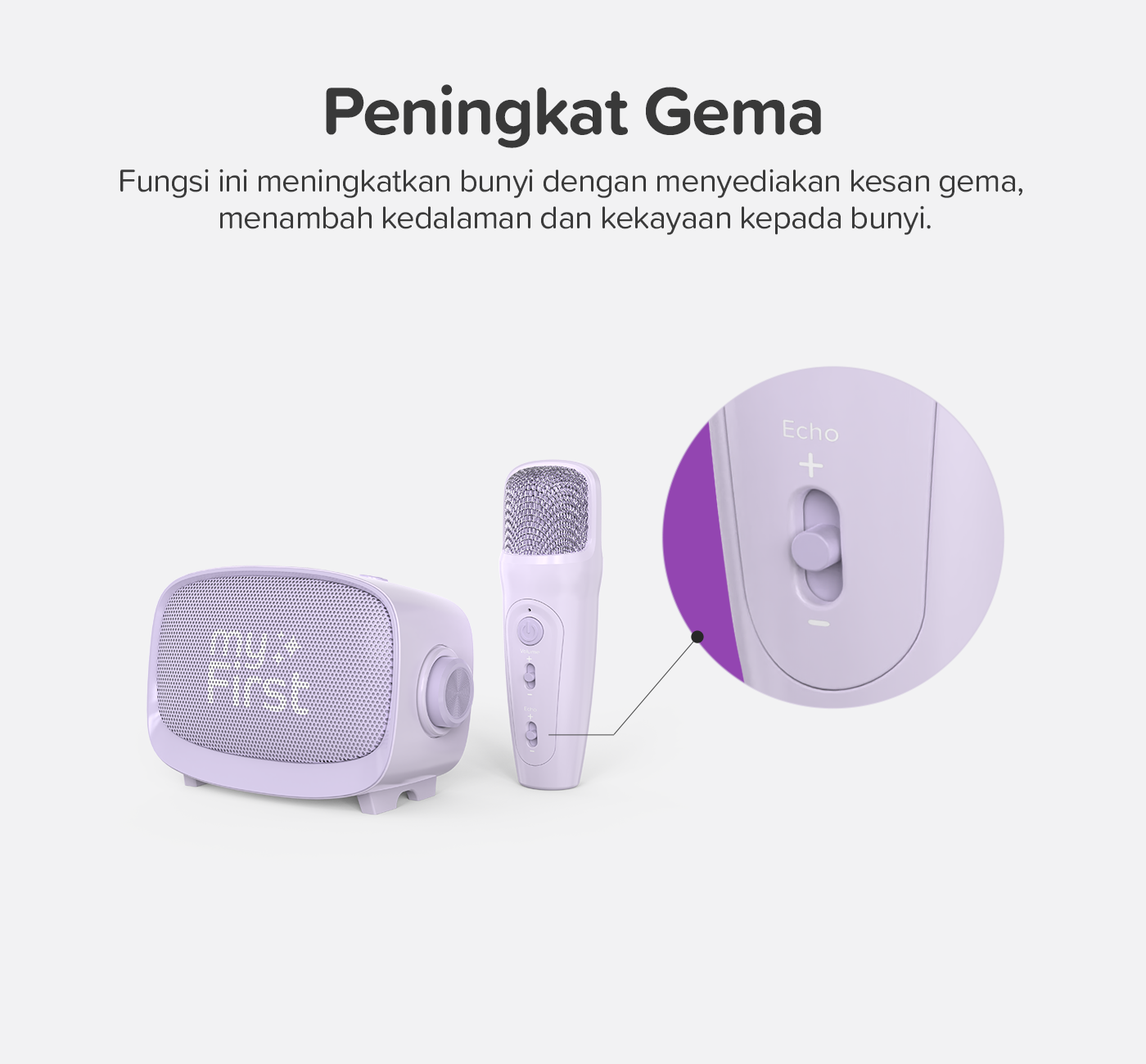 myFirst Voice 2 Portable Singing Wireless Speaker With Voice Change AI Filters Modern Microphone ...