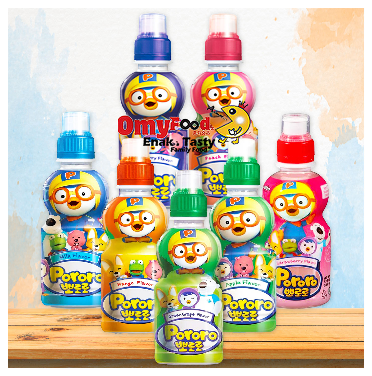 235ml Paldo Pororo Drink [Milk / Blueberry / Peach / Mango / Green ...